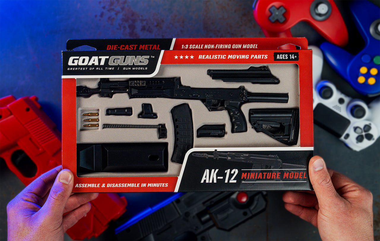 Miniature AK12 Model in Black | GoatGuns – Goat Guns