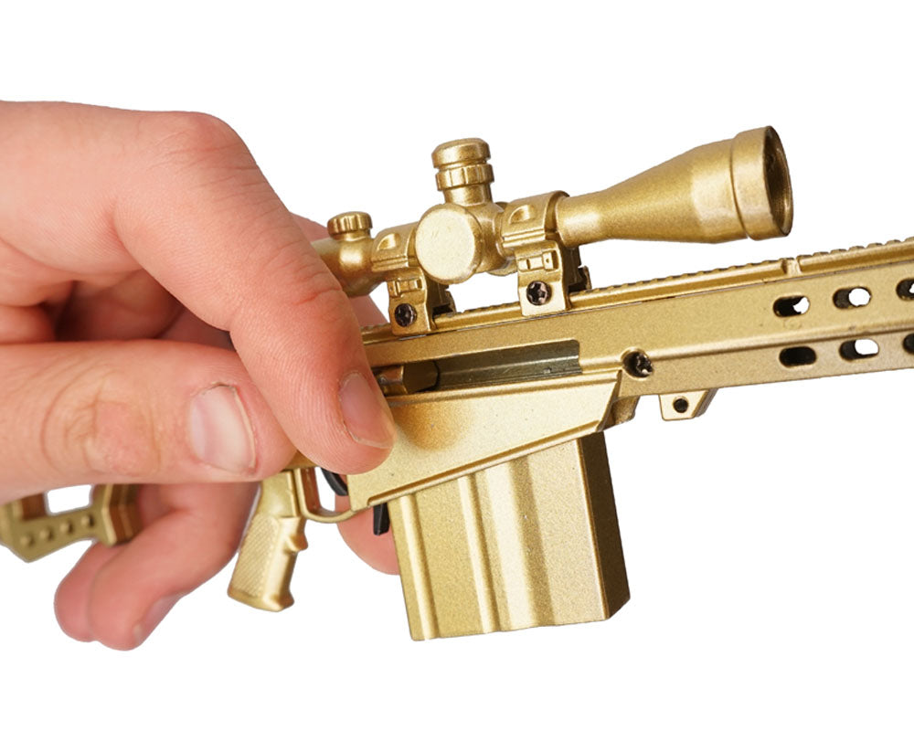 Miniature .50 cal Barrett 82A1 Gold | GoatGuns – Goat Guns