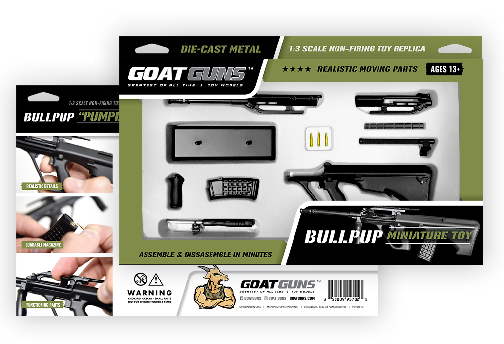 Miniature Bullpup Model in Black | GoatGuns – Goat Guns