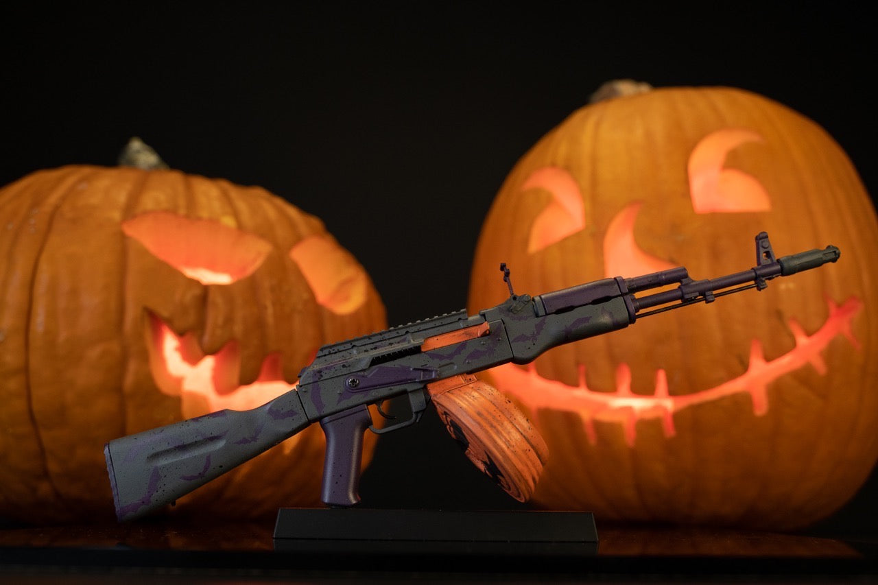 Mini AK 47 1:3 Scale Model - RARE HALLOWEEN EDITION – GoatGun Models