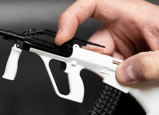 Miniature White BullPup Model | GoatGuns Exclusive – Goat Guns
