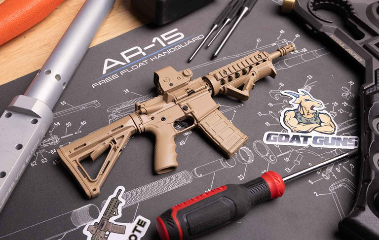 Miniature AR15 Die Cast Model COYOTE Color | GoatGuns – GoatGun Models