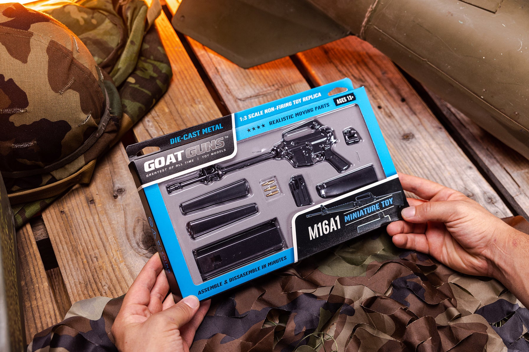 Miniature M16A1 Model in Black | GoatGuns – Goat Guns